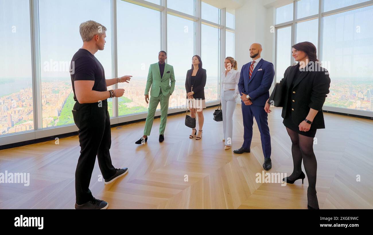 OWNING MANHATTAN, from left: Ryan Serhant, Jordan March, Maggie Wu ...