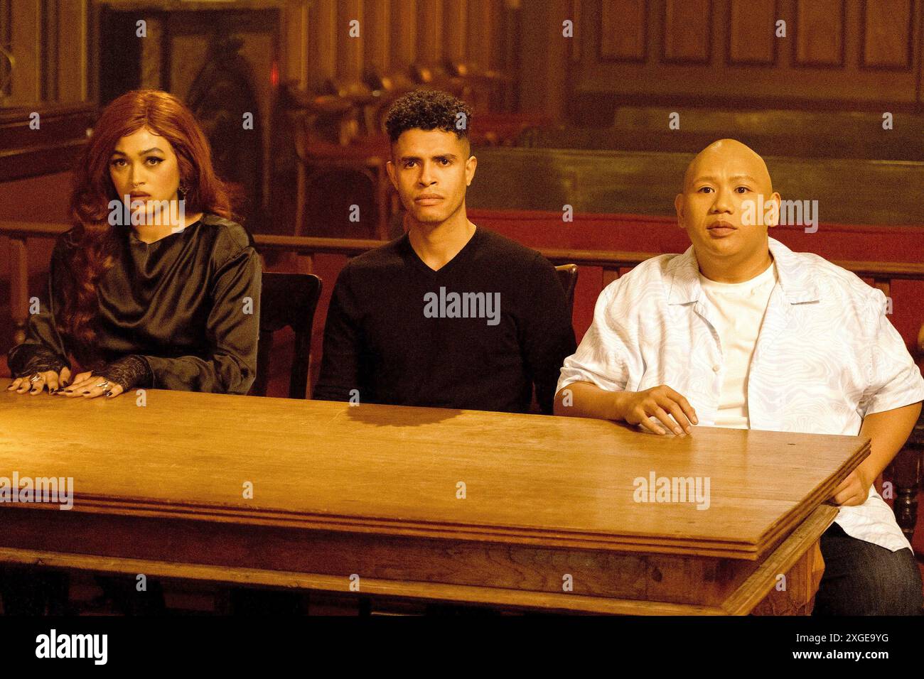 REGINALD THE VAMPIRE, from left: Savannah Basley, Mandela Van Peebles ...