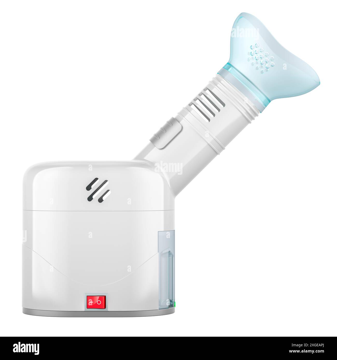 Steam inhaler, personal humidifier. Facial steamer, side view. 3D ...