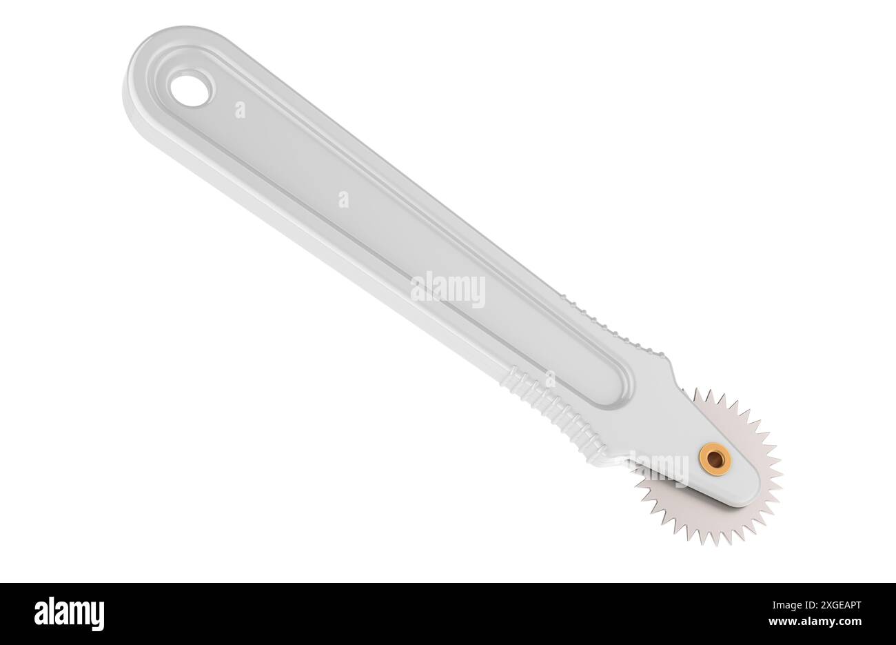 Sewing tracing wheel for sewing patterns, white color. 3D rendering ...