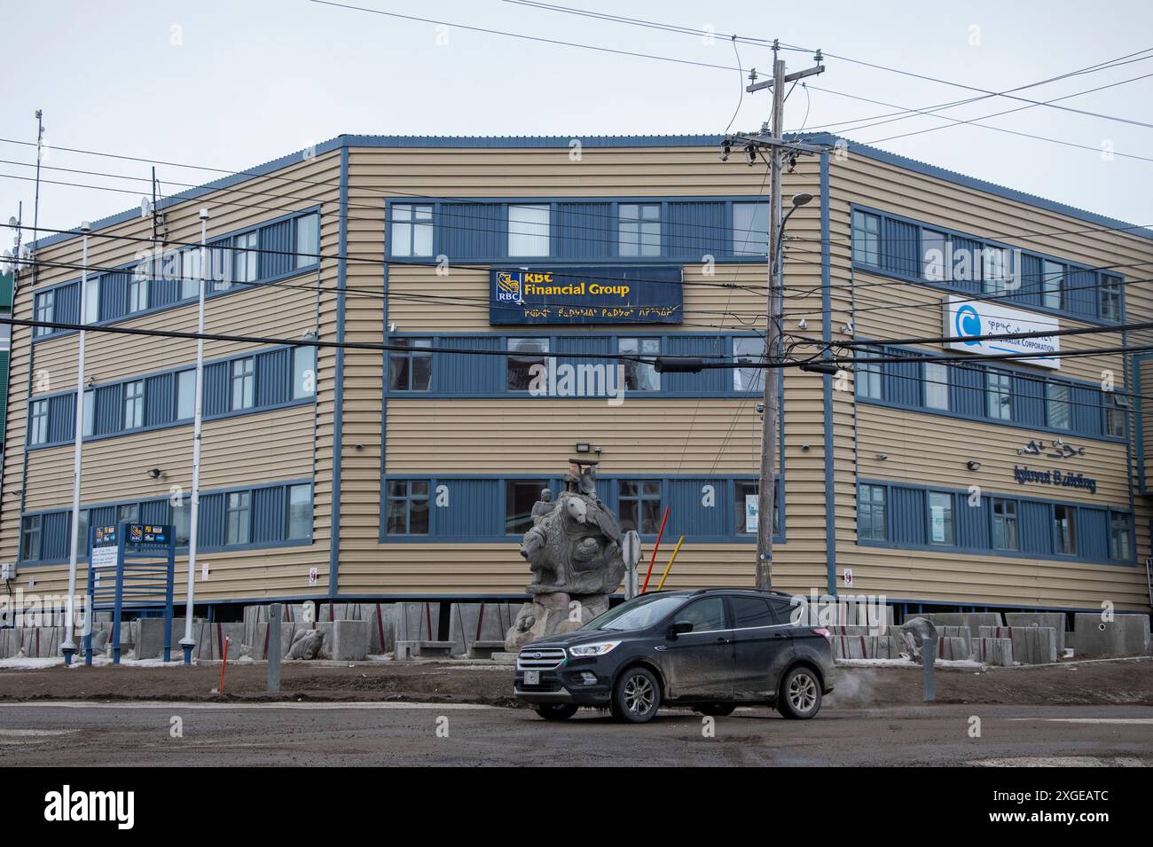 Igluvut building on the Four Corners in Iqaluit, Nunavut, Canada Stock ...