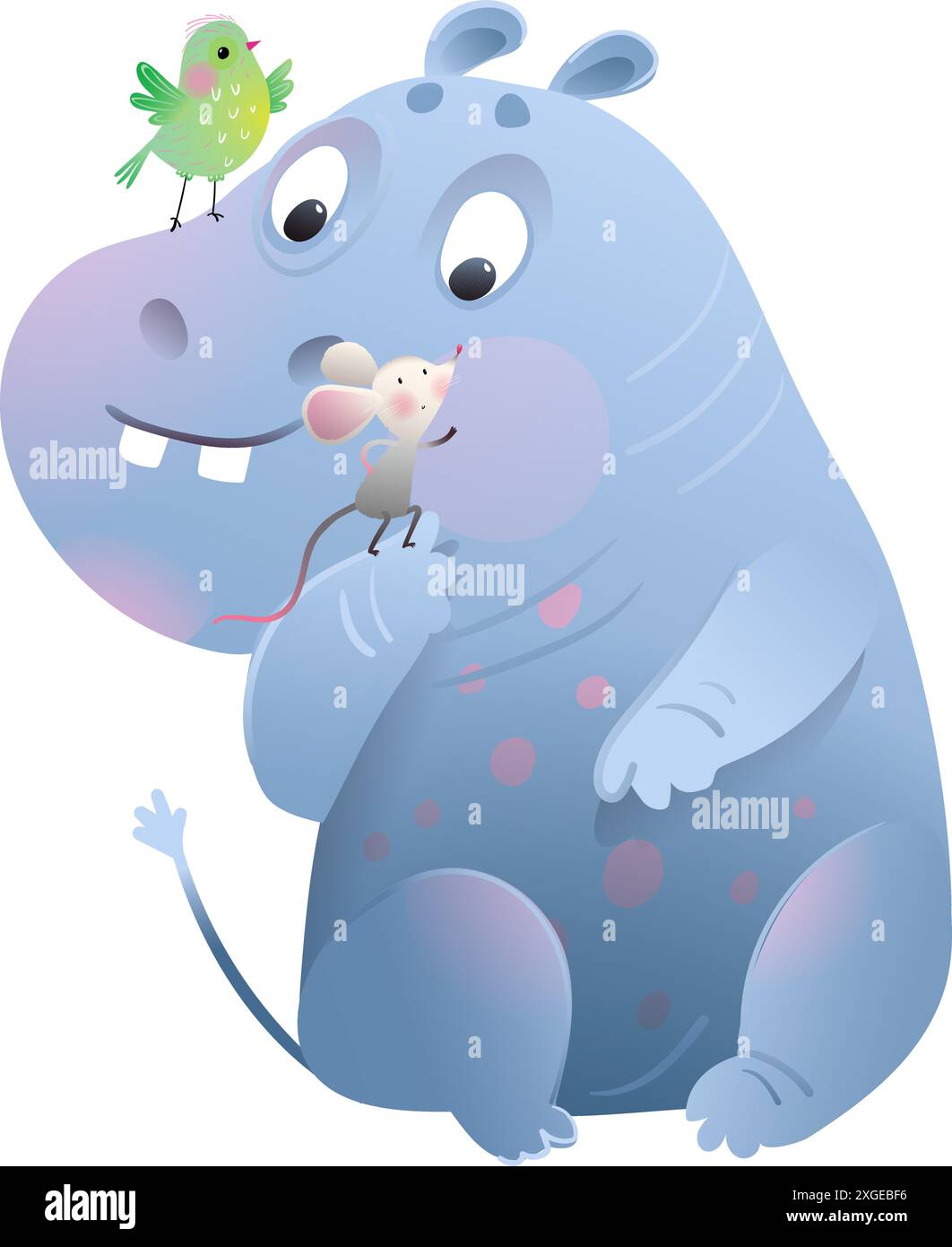 Hippopotamus hand drawn clipart Cut Out Stock Images & Pictures - Alamy