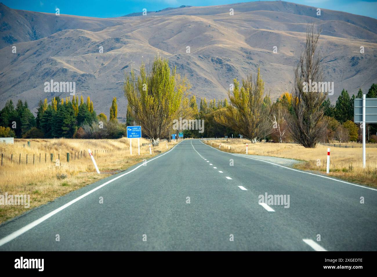 New Zealand State Highway 8 (Tekapo-Twizel Stock Photo - Alamy