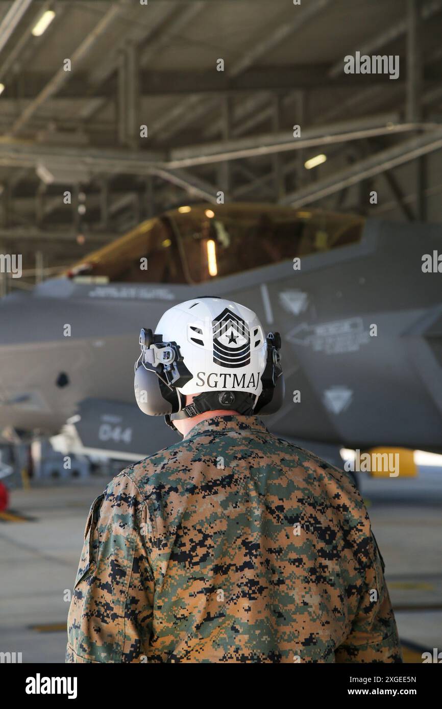 U.S. Marine Corps Sgt. Maj. Thomas Yeaman, squadron sergeant major of ...