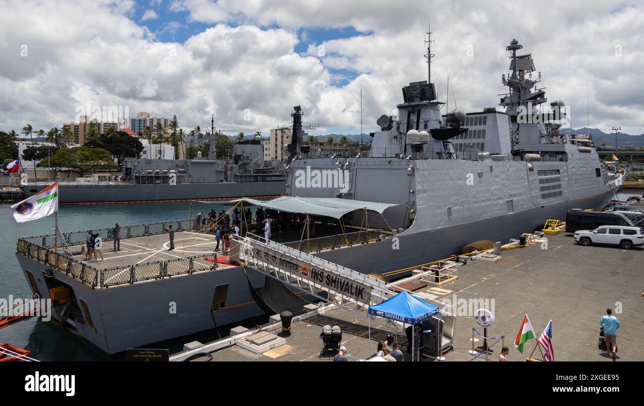 Indian Navy Ship INS Shivalik hosts tours for Open Ship Day during ...