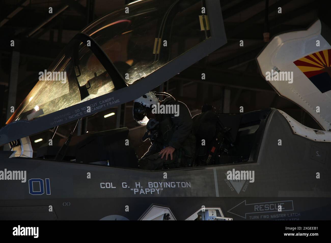 U.S. Marine Corps Col. Roy Nicka, commanding officer of Marine Aircraft ...