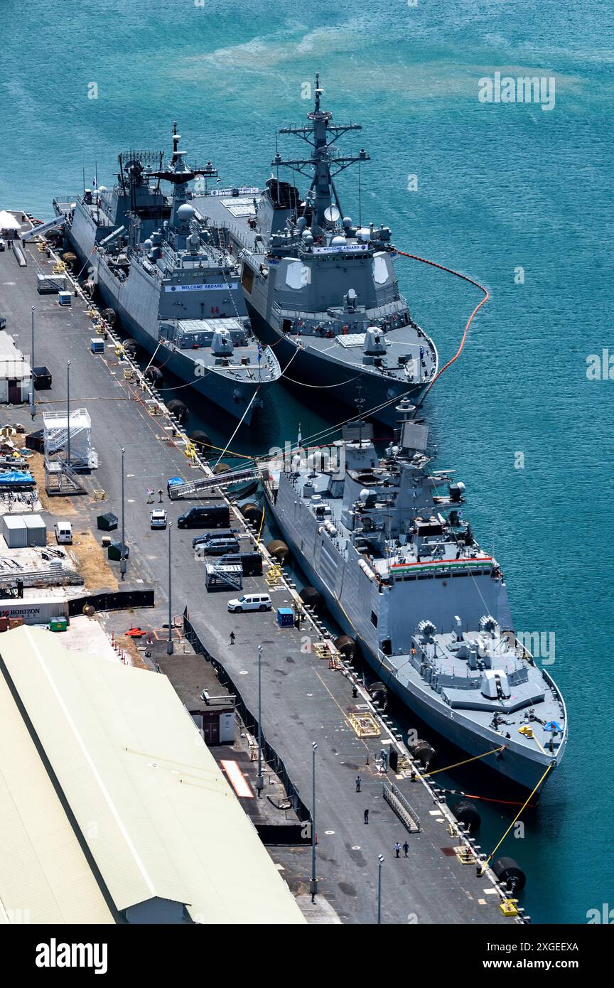 An aerial view of Indian Navy stealth frigate INS Shivalik (F 47 ...