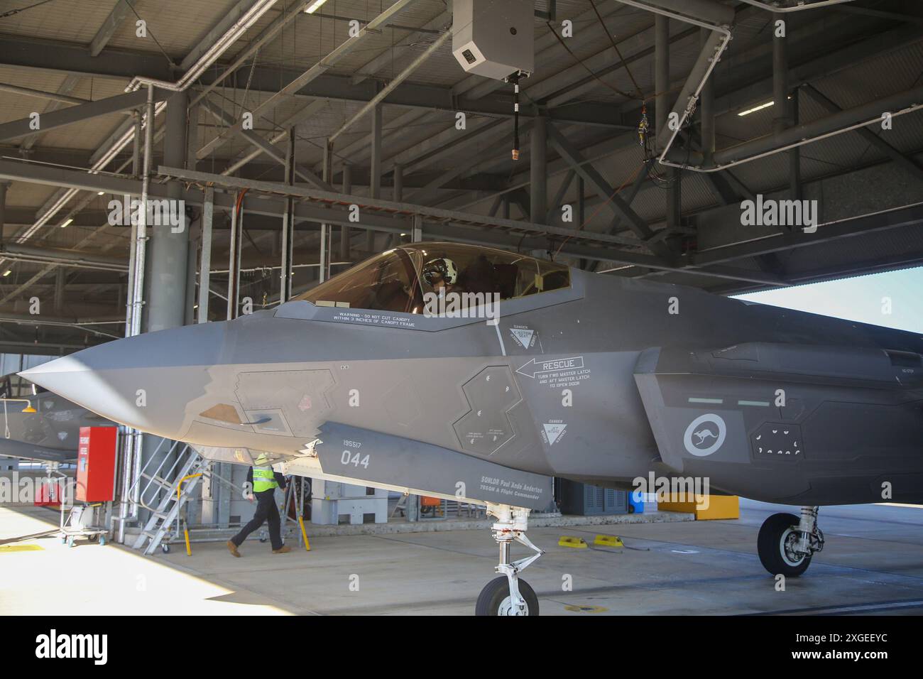 U.S. Marine Corps Lt. Col. Robert Guyette, and F-35B Lightning II pilot ...