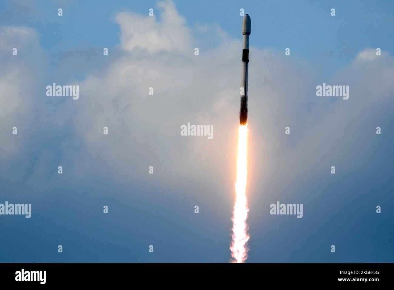 A SpaceX Falcon 9 rocket, carrying a Turksat 6A communications ...