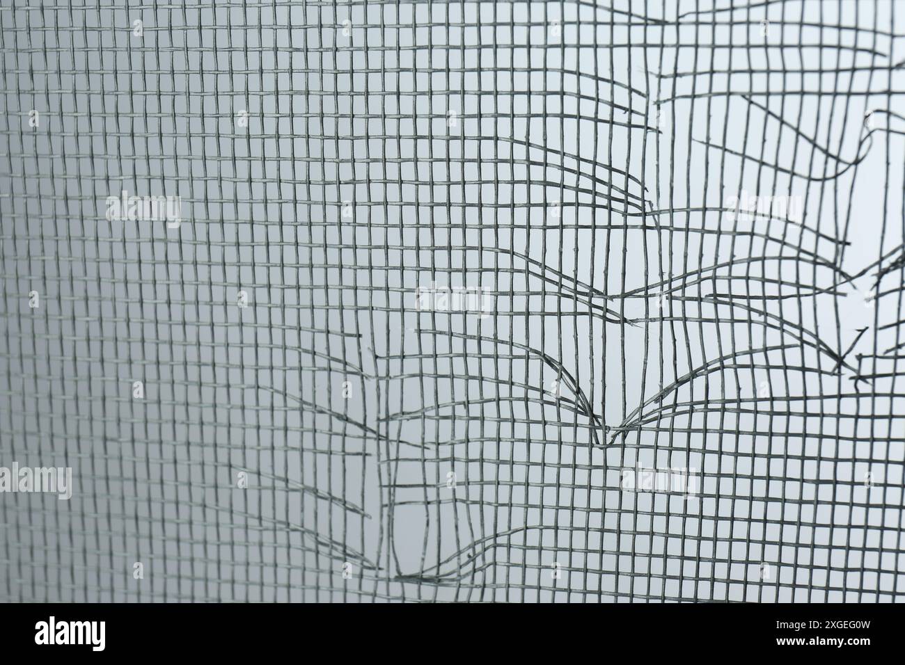 Torn window screen against white background, closeup Stock Photo - Alamy