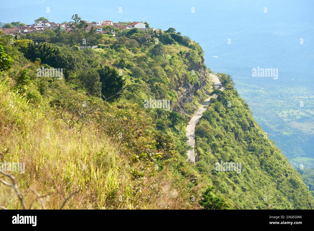 Barichara, the most beautiful town in Colombia, seen from a viewpoint ...
