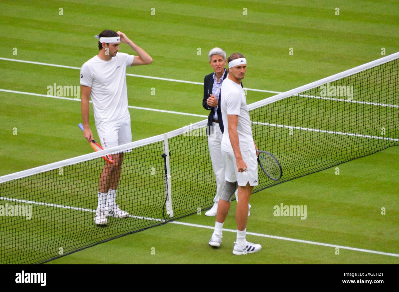 London, UK. 08th July, 2024. At Wimbledon Championships, Day 8 Taylor Fritz beat fourth seed ...