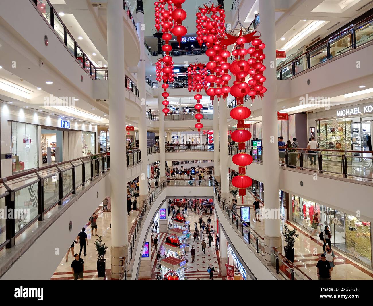 Kuala Lumpur, Malaysia - February 14, 2024: Interior view of Suria KLCC ...