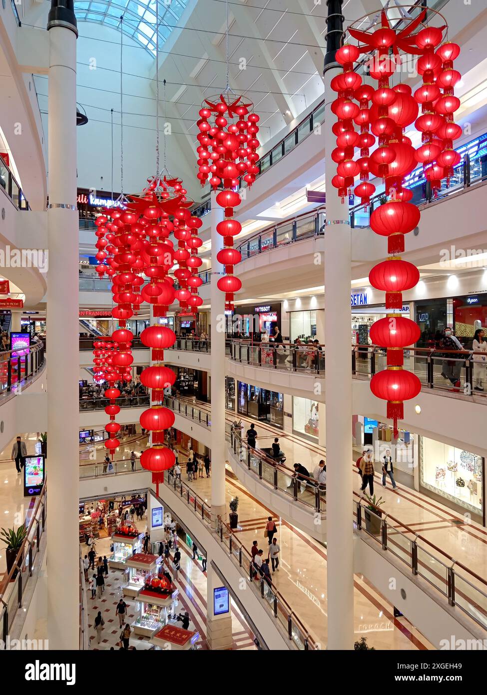 Kuala Lumpur, Malaysia - February 14, 2024: Interior view of Suria KLCC ...