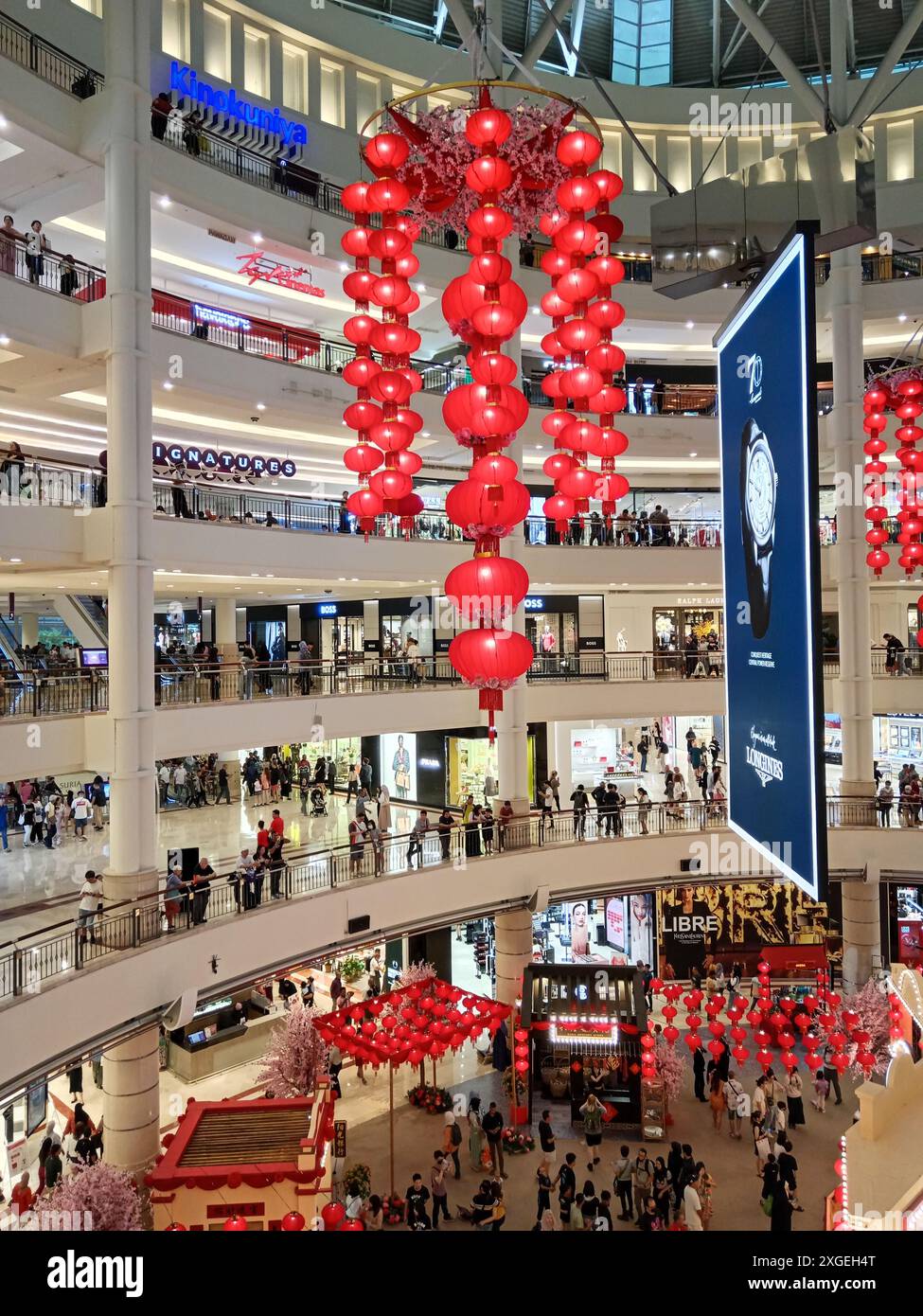 Kuala Lumpur, Malaysia - February 14, 2024: Interior view of Suria KLCC ...
