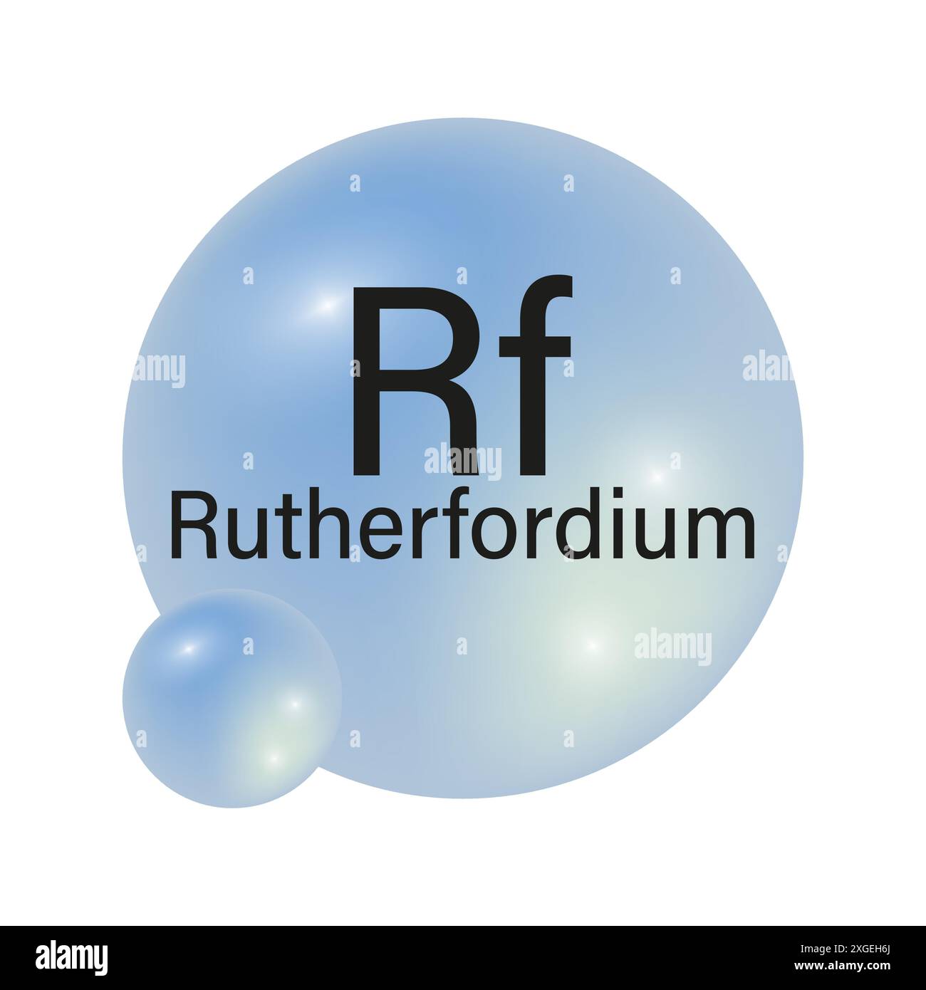 Rutherfordium Symbole Rutherfordium Atom Hi Res Stock Photography And