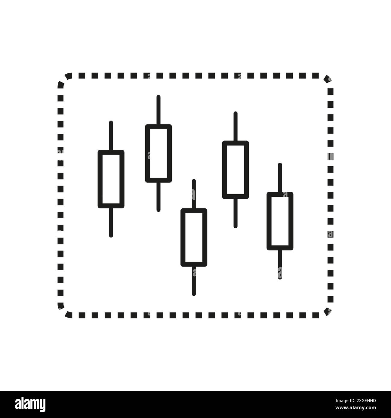 Candlestick chart icon. Financial analysis. Stock market data. Vector ...