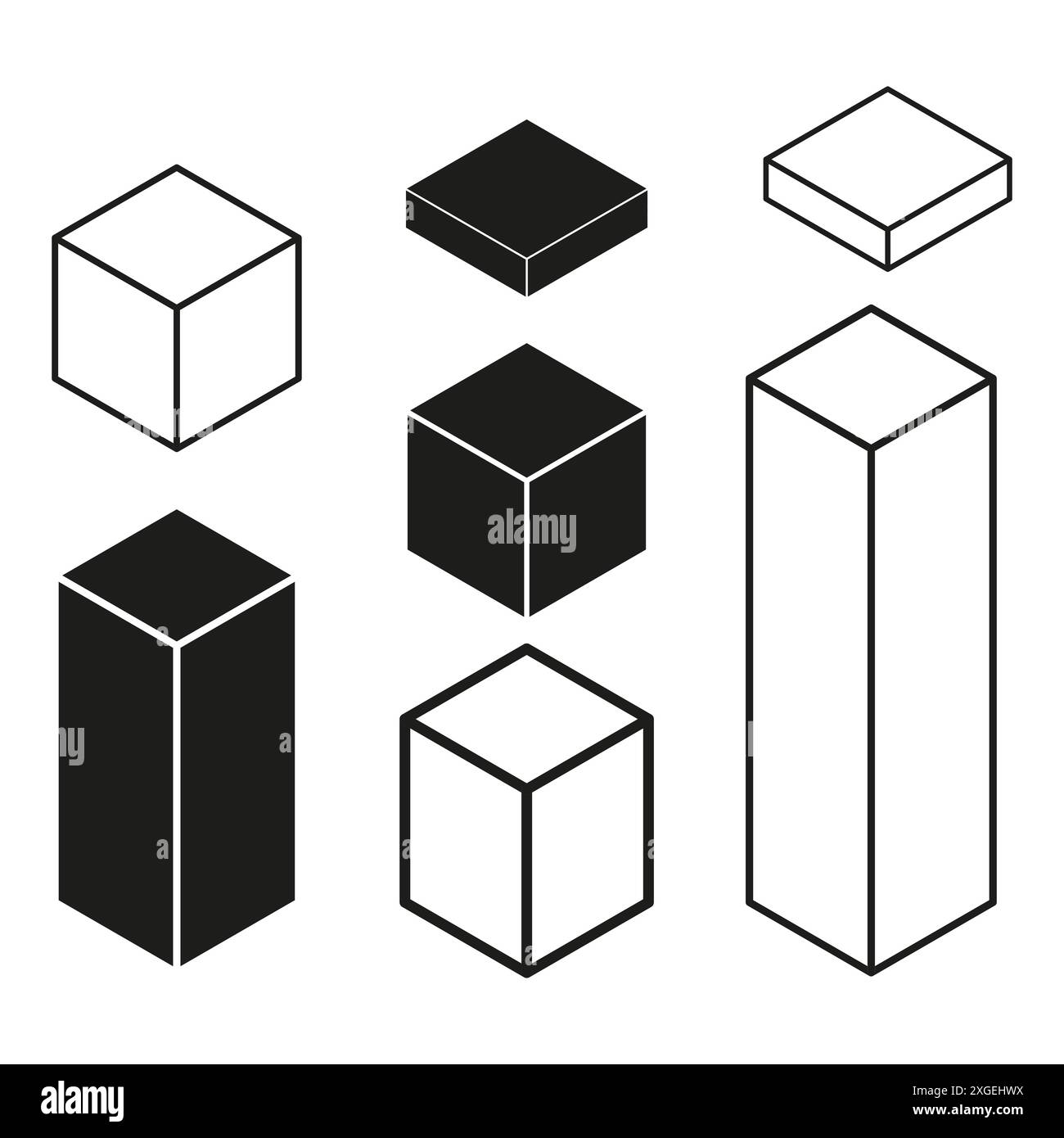 Background 3d cubes squares template Stock Vector Images - Alamy