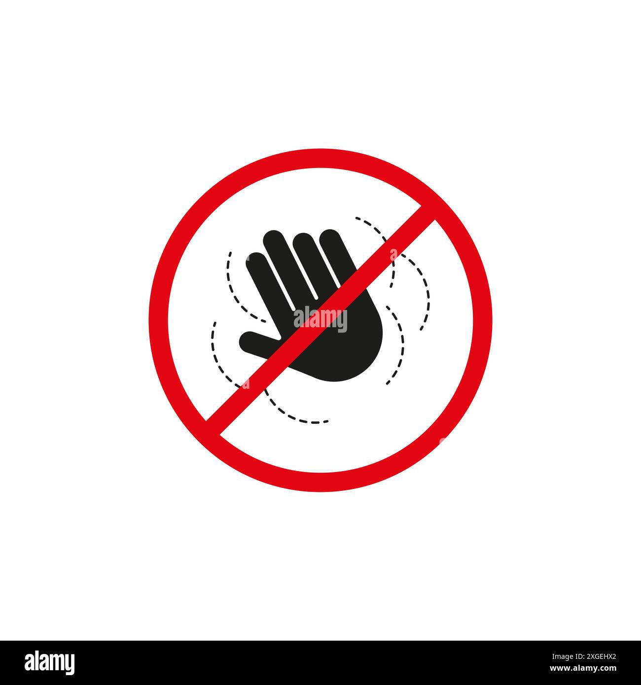 Stop hand icon. No touch symbol. Vector warning sign. Black hand ...