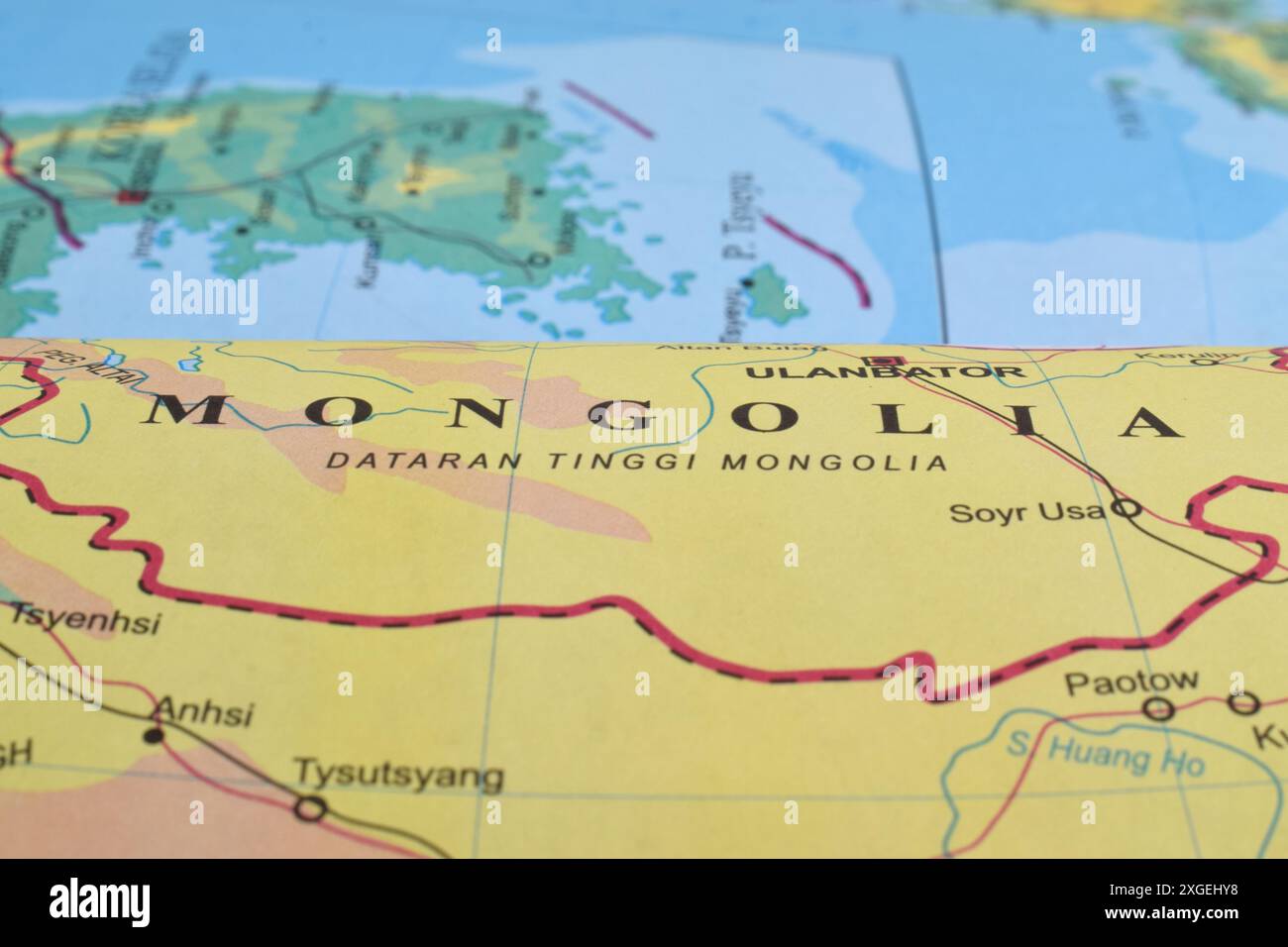 Mongolia political map capital hi-res stock photography and images - Alamy