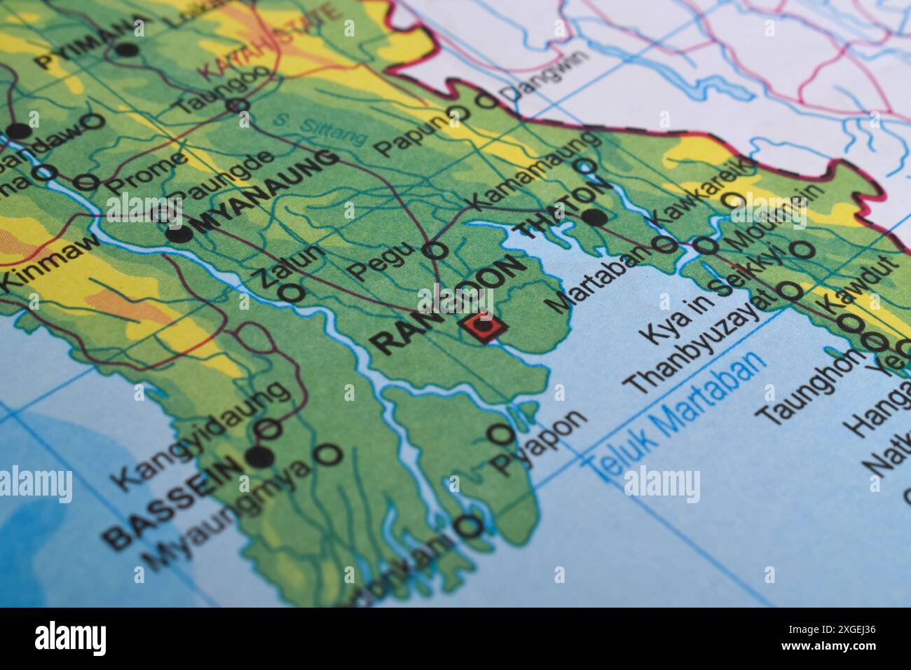 Myanmar political map capital hi-res stock photography and images - Alamy