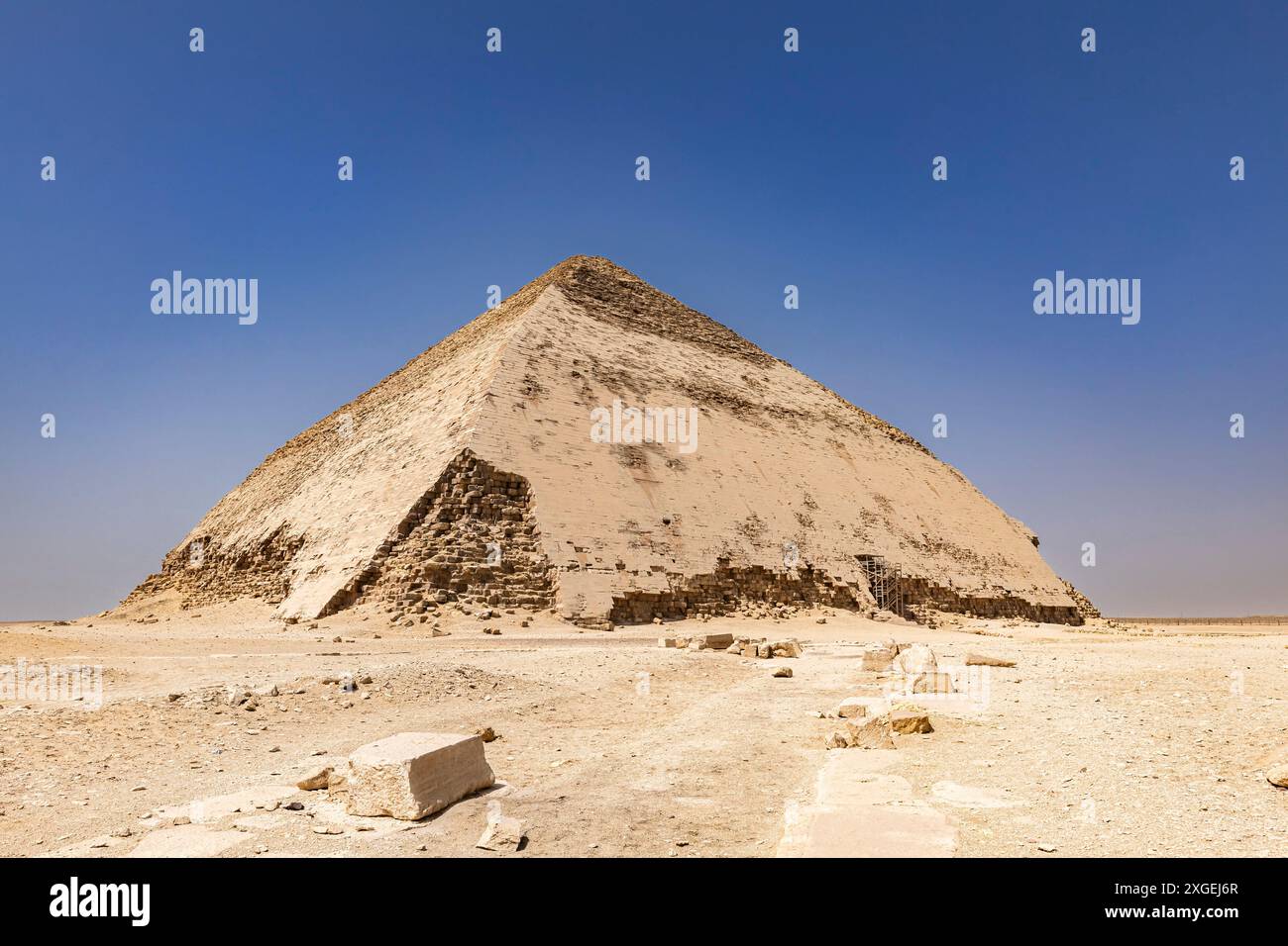 Bent Pyramid, Pyramid of Pharaoh Sneferu(Snofru, Snefru), Dahshur ...