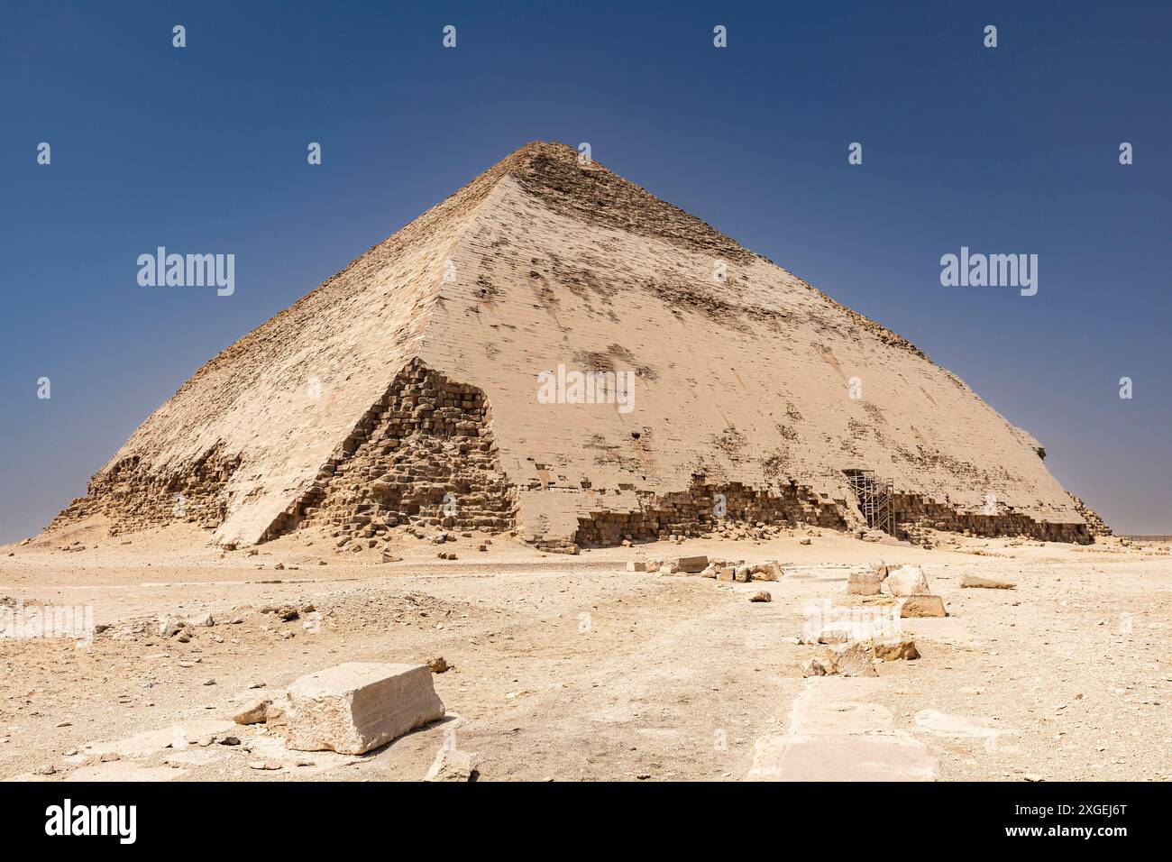 Bent Pyramid, Pyramid of Pharaoh Sneferu(Snofru, Snefru), Dahshur ...