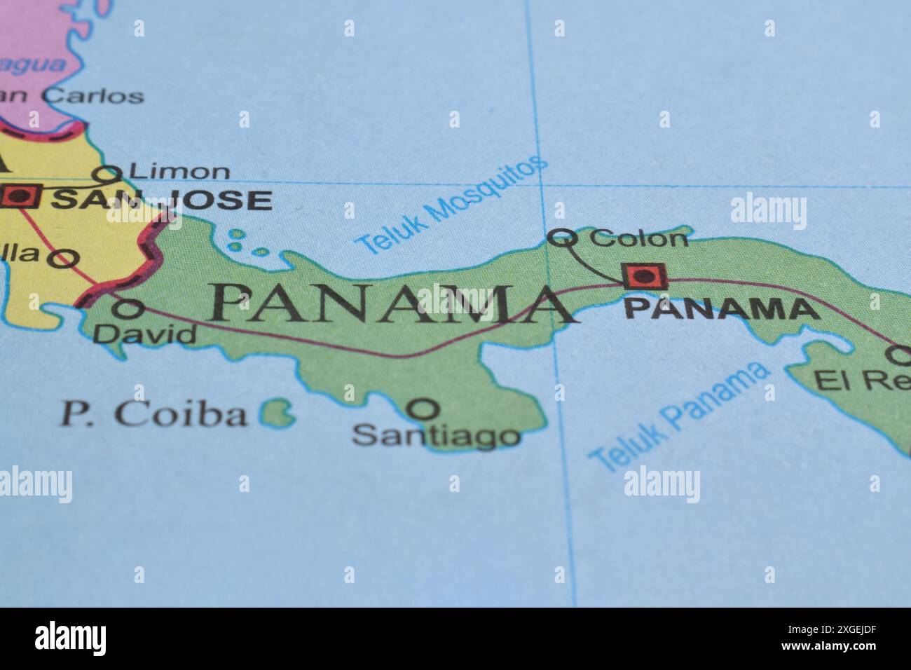 Panama canal political map hi-res stock photography and images - Alamy