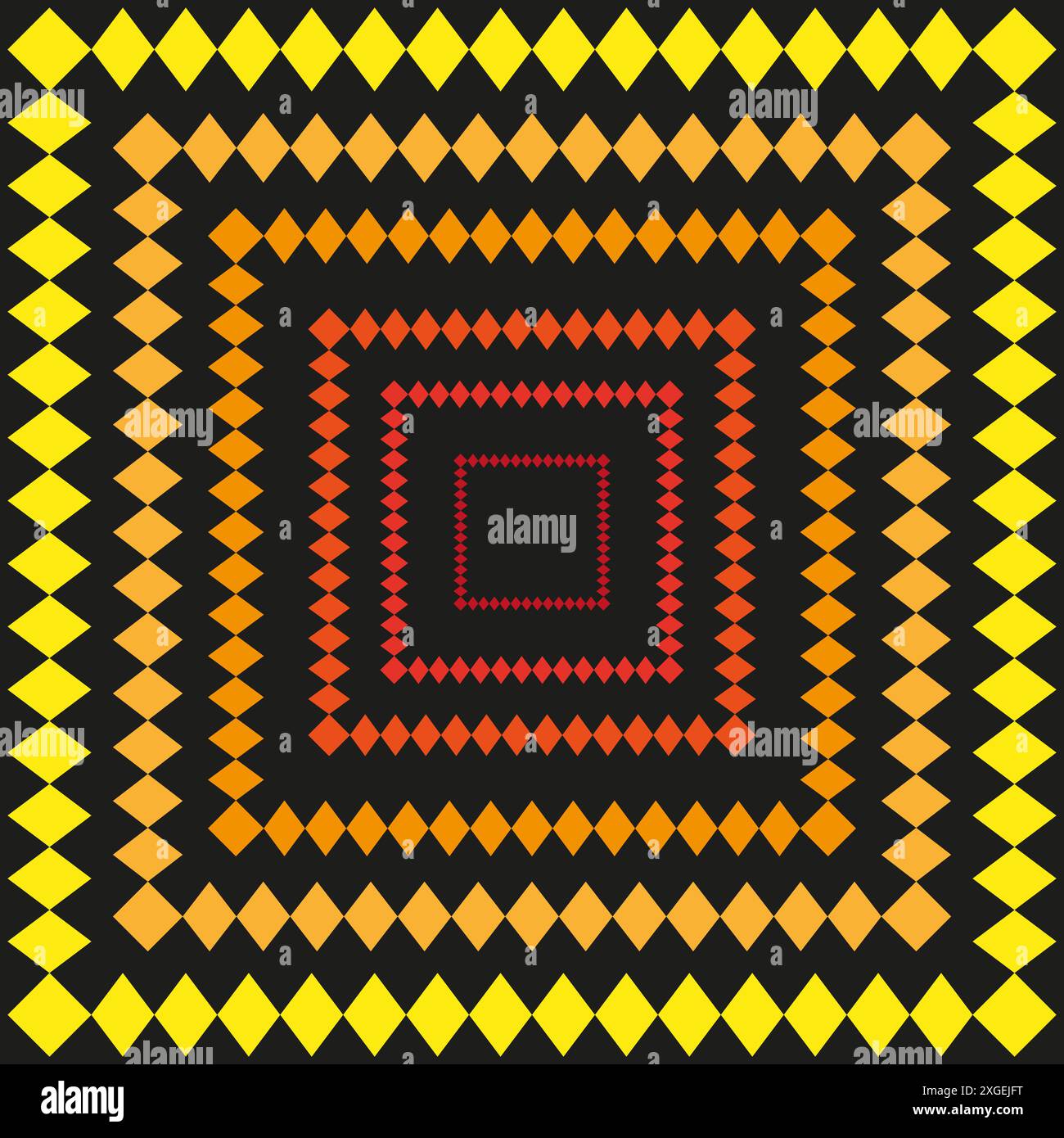 Diamond squares perspective. Geometric pattern. Black background ...