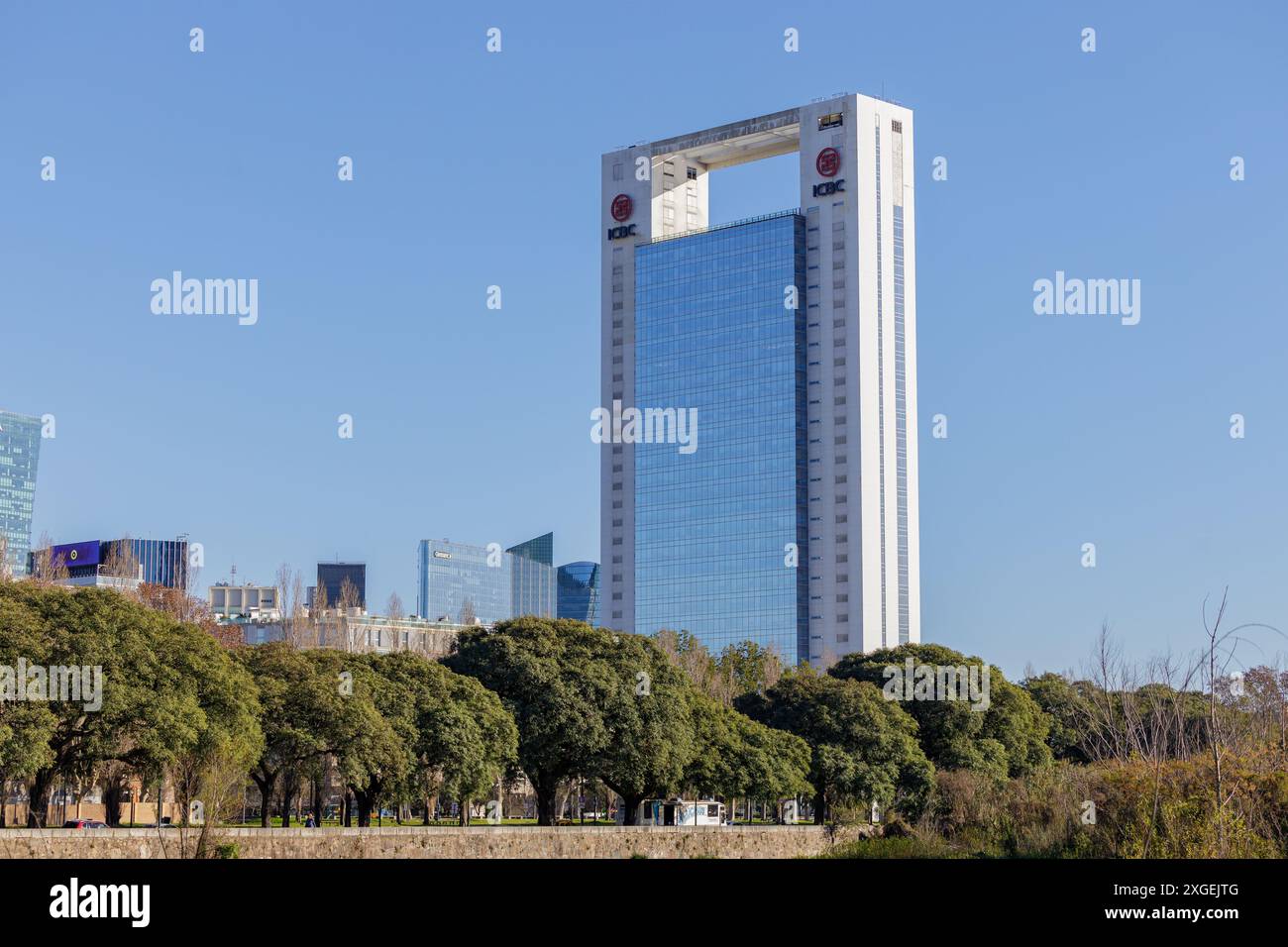 Buenos Aires, Argentina; June 29th 2024: ICBC bank building in the city ...
