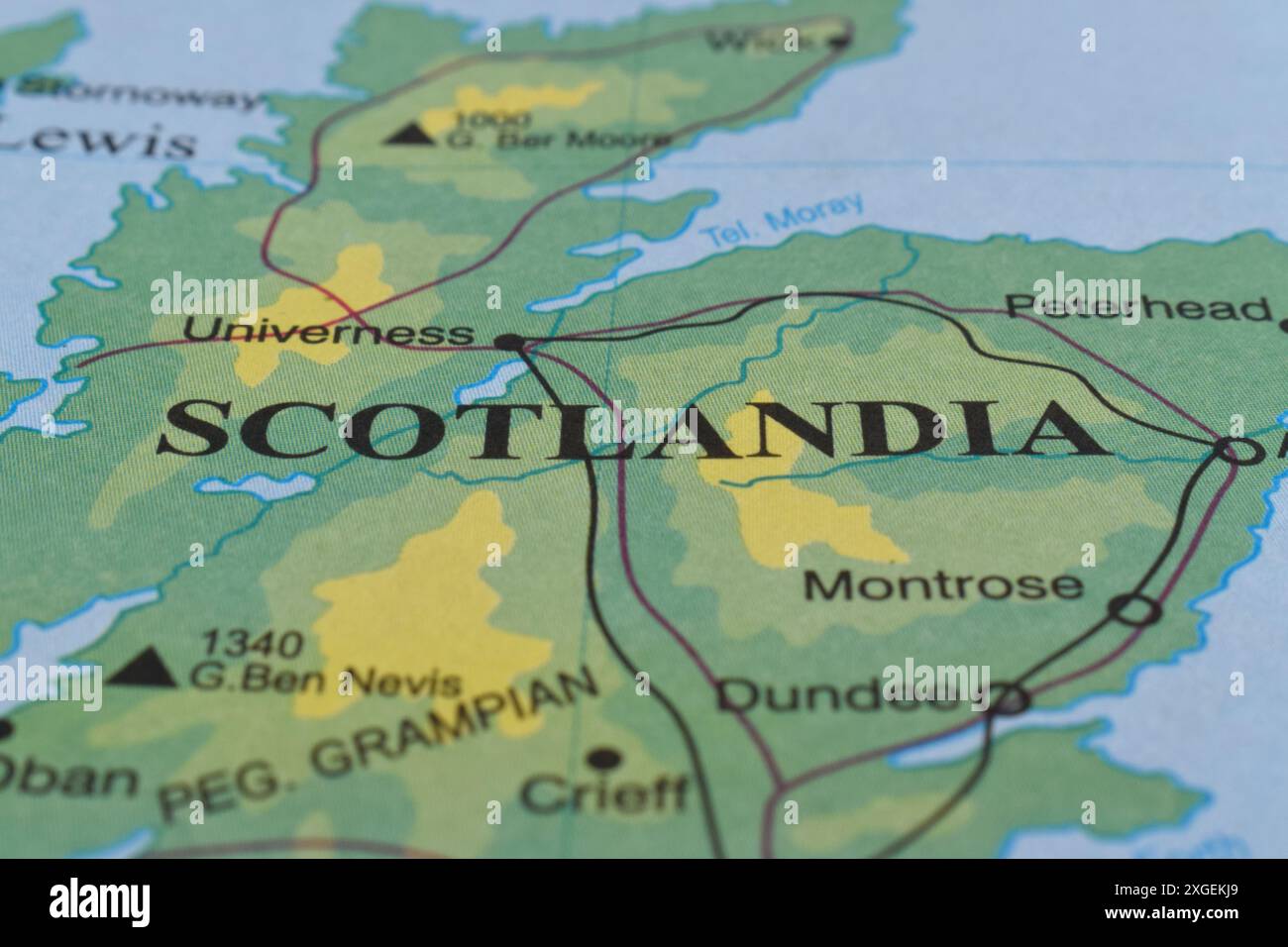 Map of scotland globe hi-res stock photography and images - Alamy