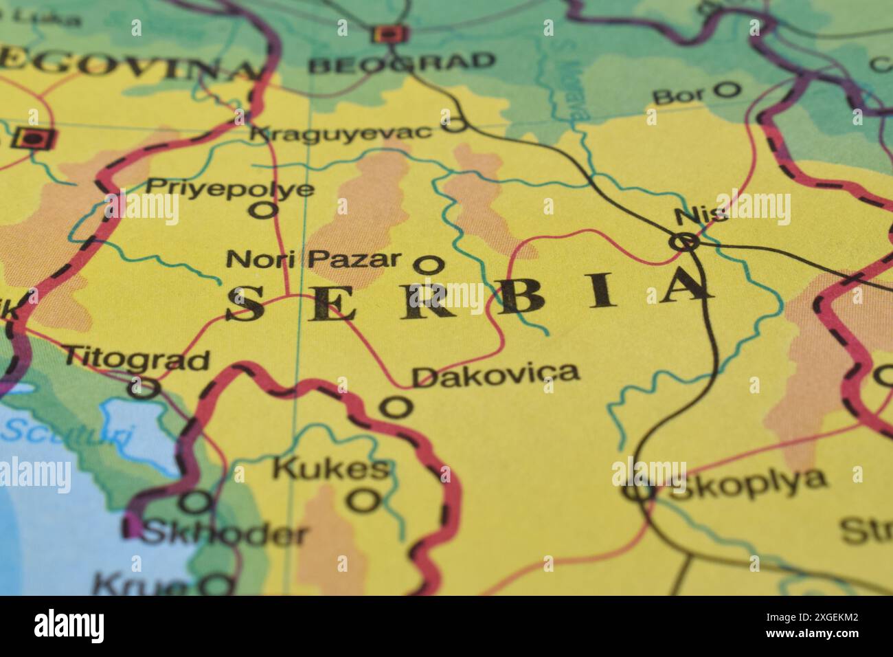 Serbia political map capital hi-res stock photography and images - Alamy