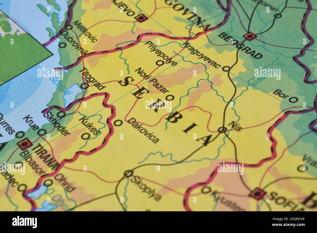 Serbia political map capital hi-res stock photography and images - Alamy