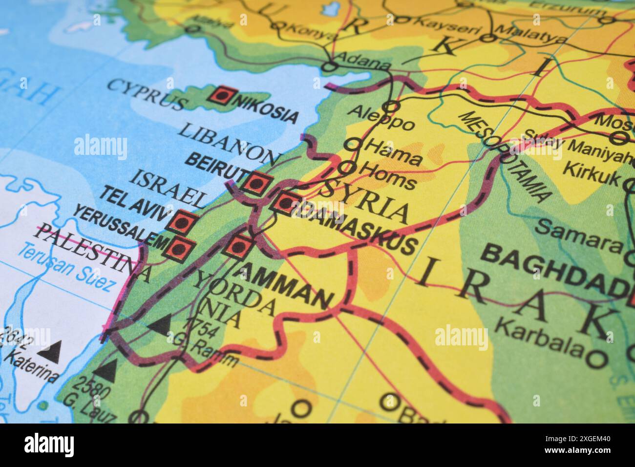 Syria political map political map hi-res stock photography and images ...