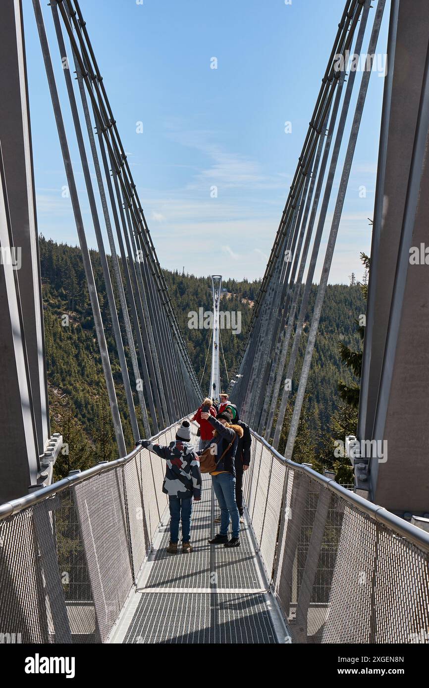 Skybridge 721 suspension footbridge Stock Photo - Alamy