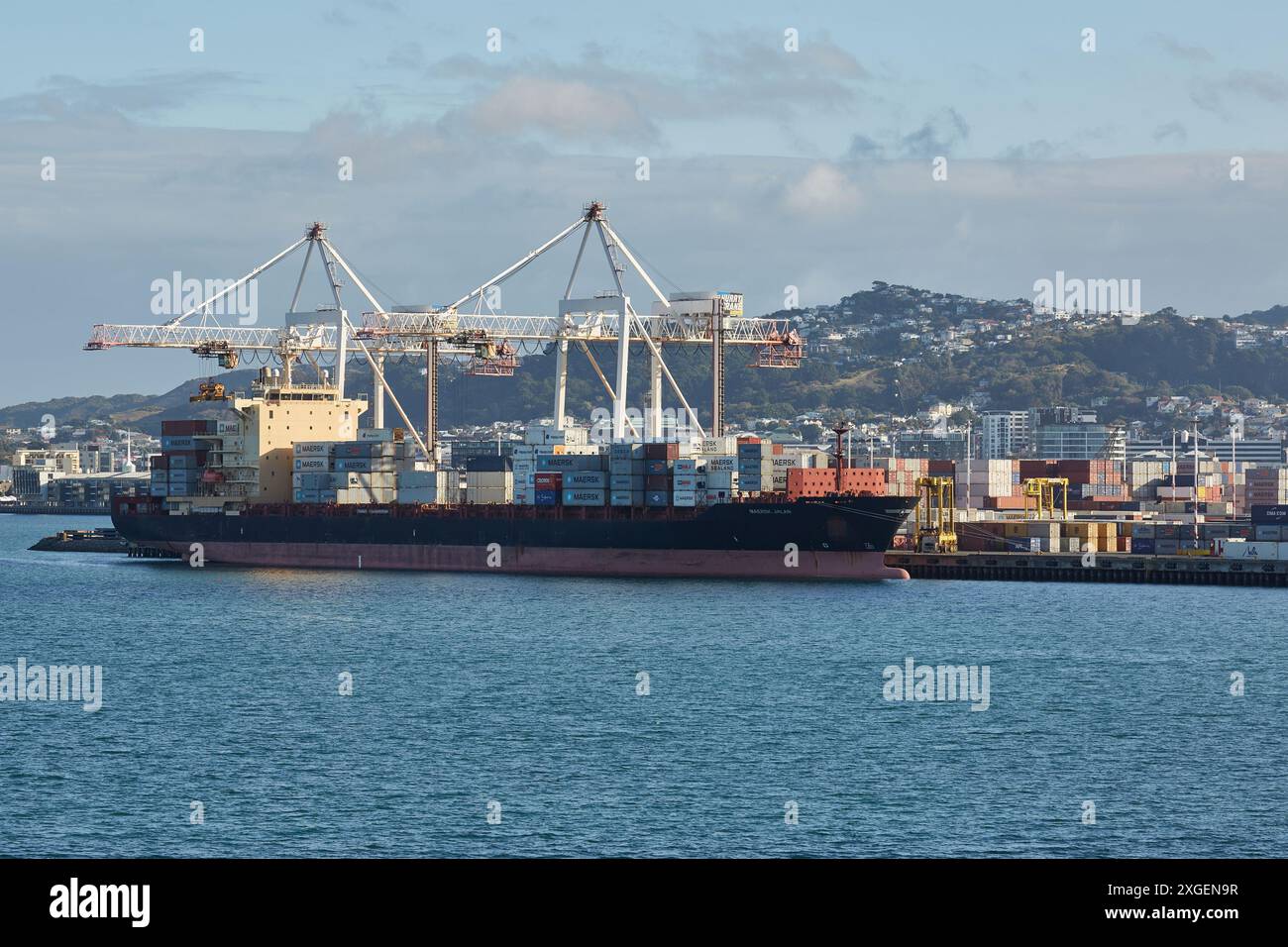 Container Ship in Port Stock Photo - Alamy