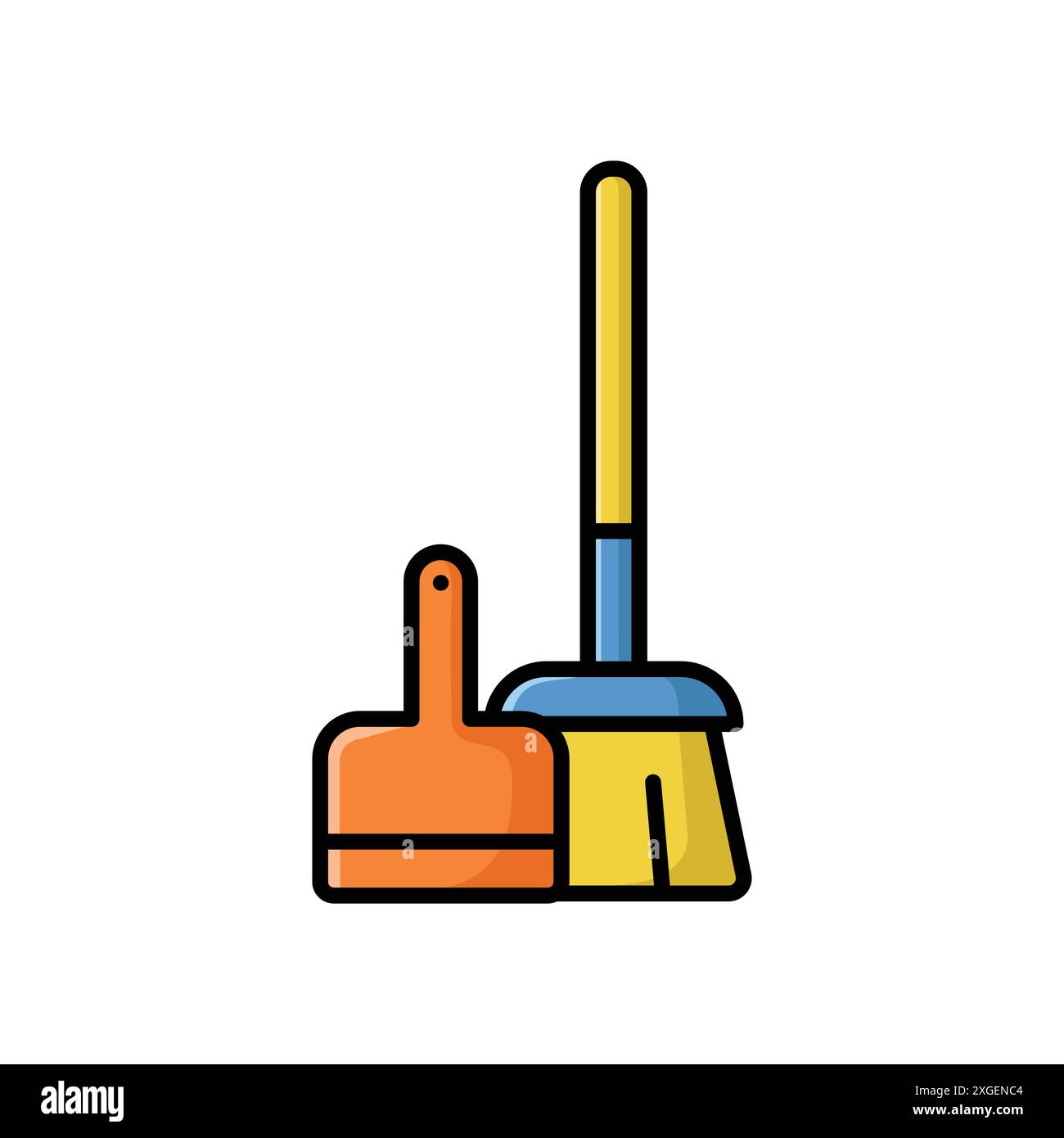 Broom design element hi-res stock photography and images - Alamy