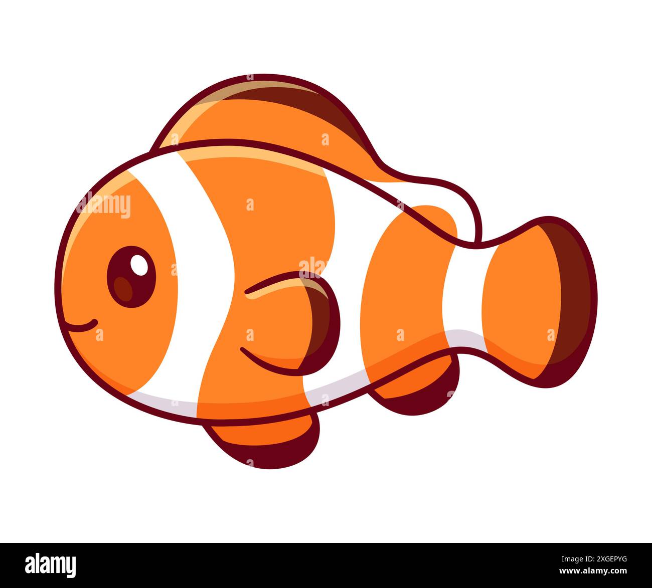 Cute cartoon Clownfish drawing. Clown fish in simple kawaii style ... Cute cartoon Clownfish drawing. Clown fish in simple kawaii style ...