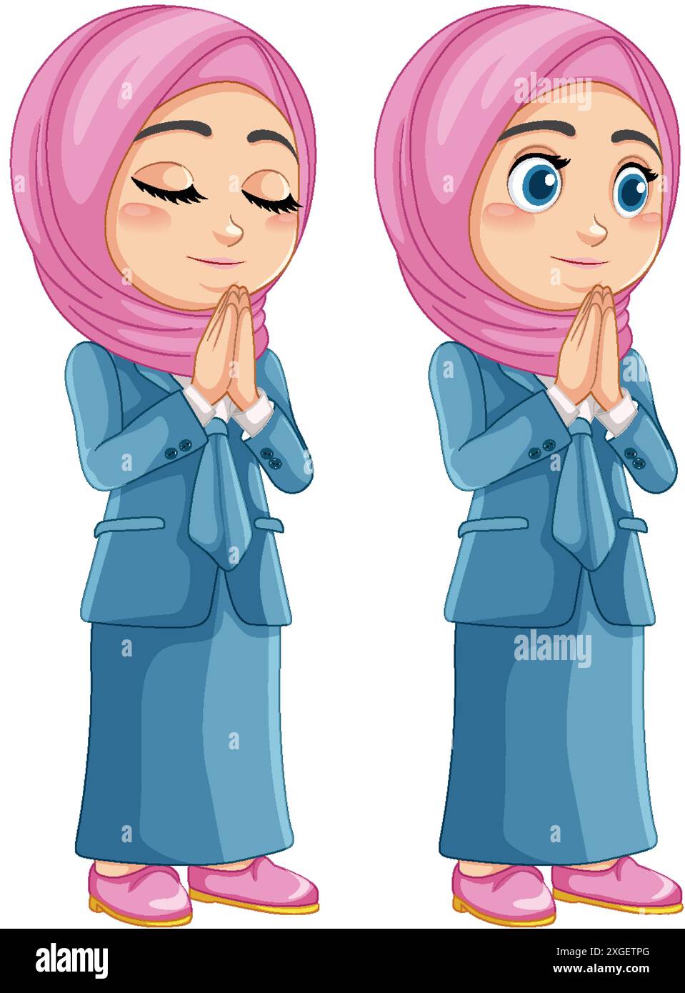Hijab girls children Stock Vector Images - Alamy
