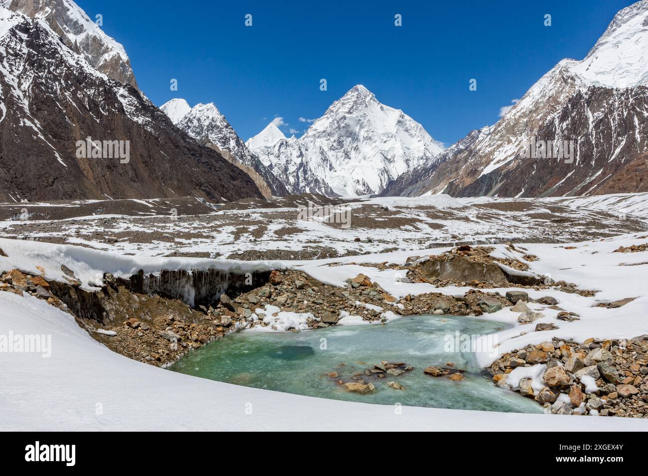 K2 mountain peak, second highest mountain in the world, K2 trek ...