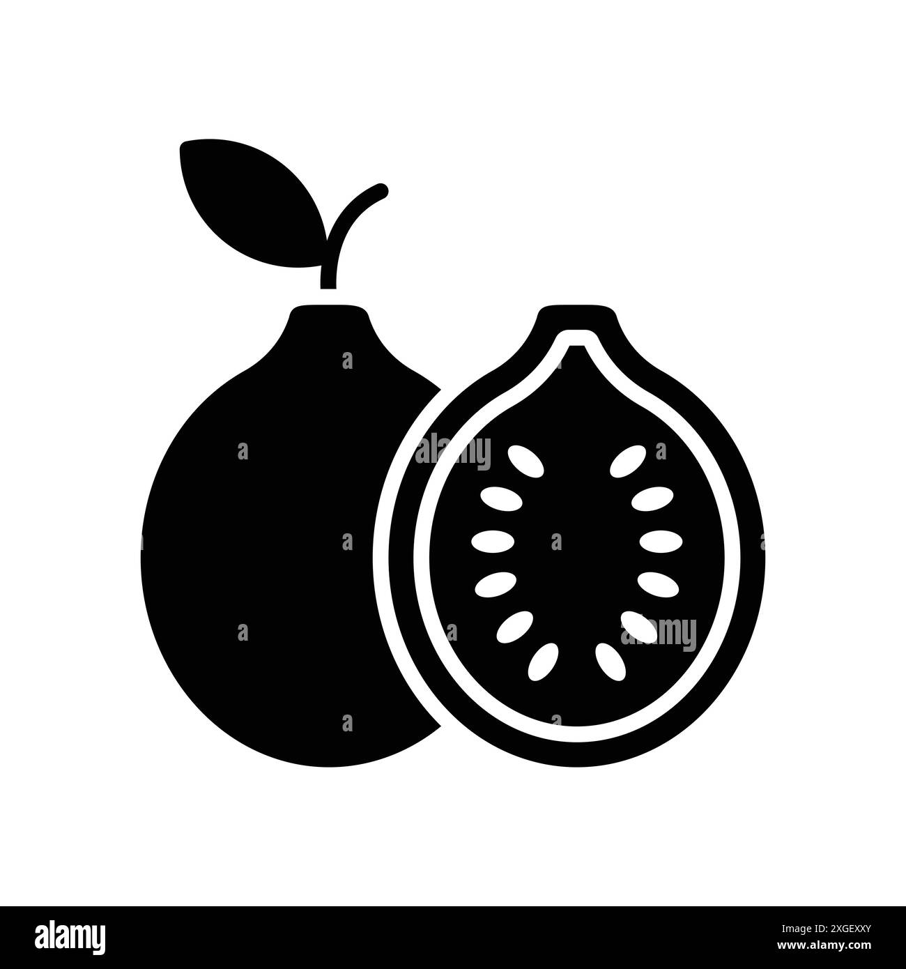 guava fruit icon vector design template in white background Stock ...