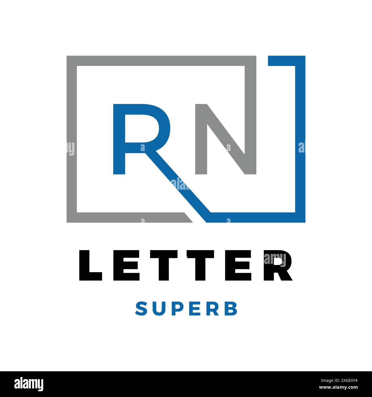 Initial Letter RN Icon Logo Design Template Stock Vector Image & Art ...