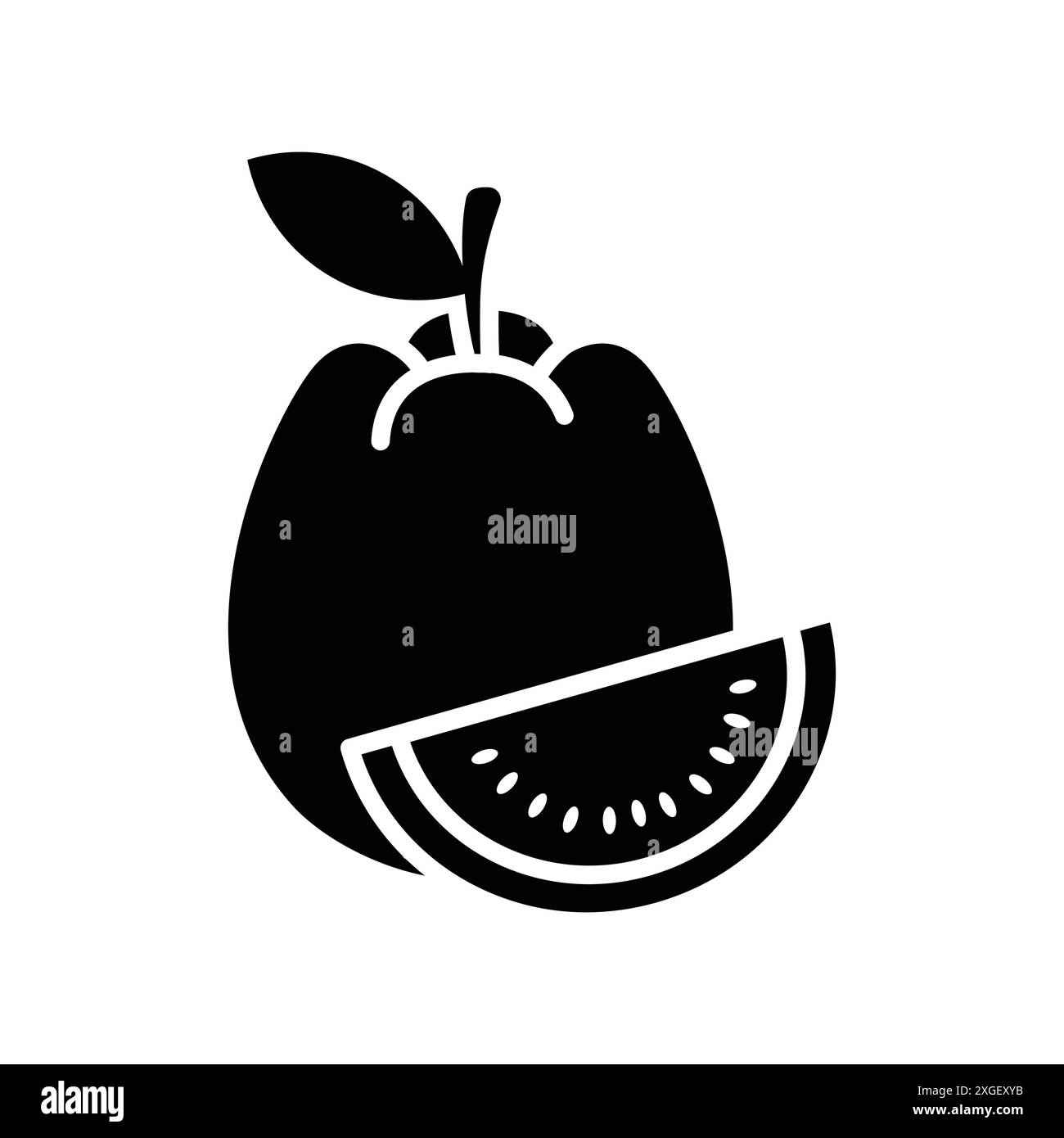 guava fruit icon vector design template in white background Stock ...