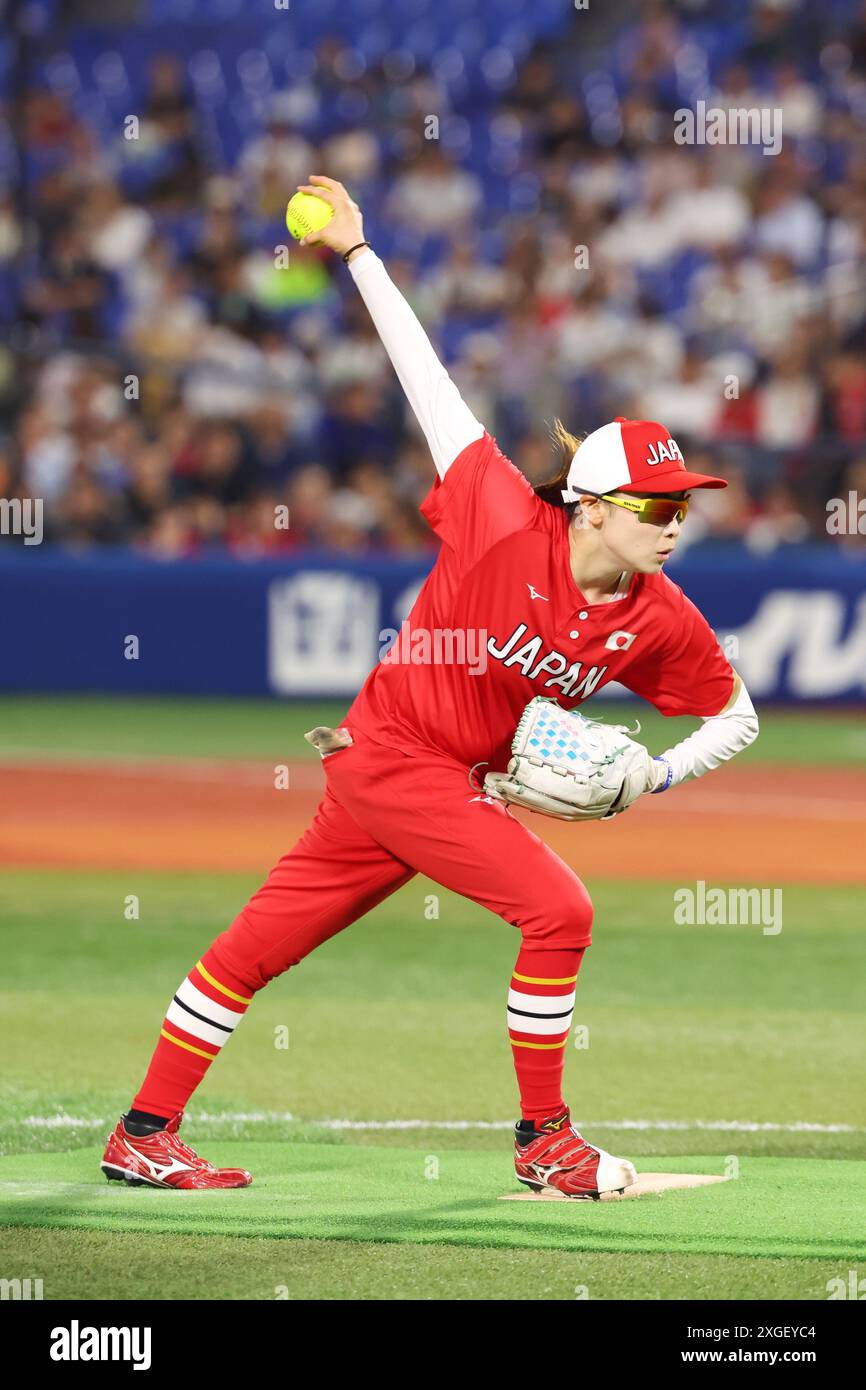 Kanagawa, Japan. 8th July, 2024. Mio Sakamoto (JPN) Softball : Women's ...