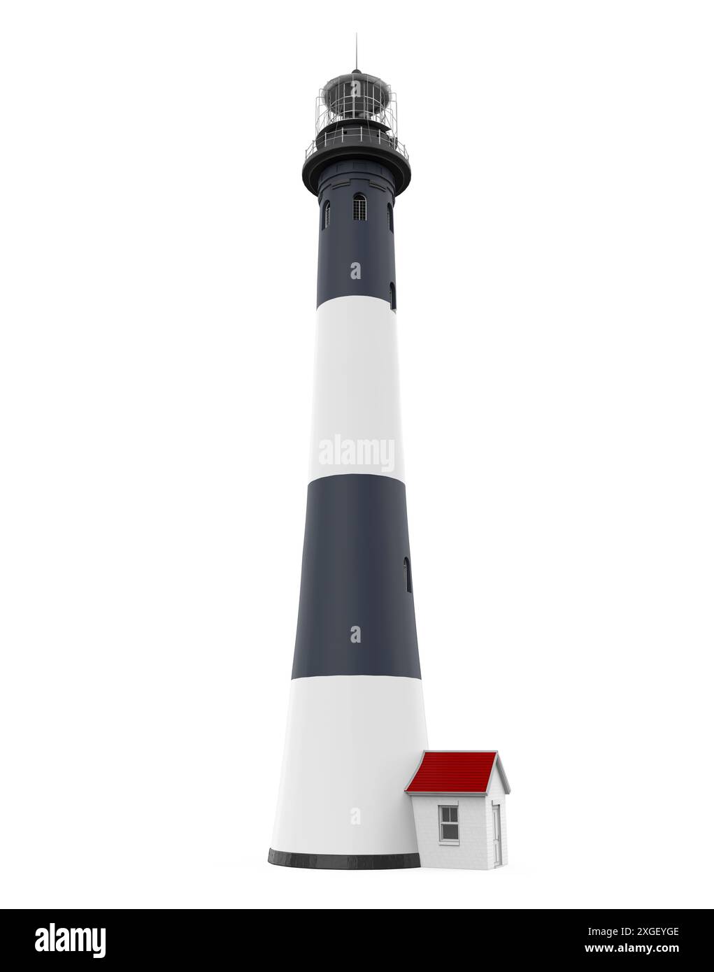 Lighthouse isolated on white background Stock Photo - Alamy