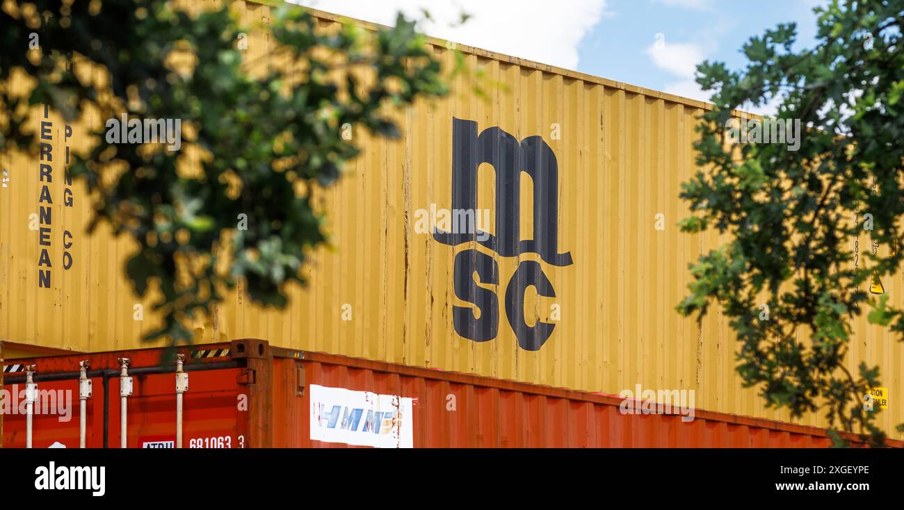 Mediterranean shipping company logo hi-res stock photography and images ...