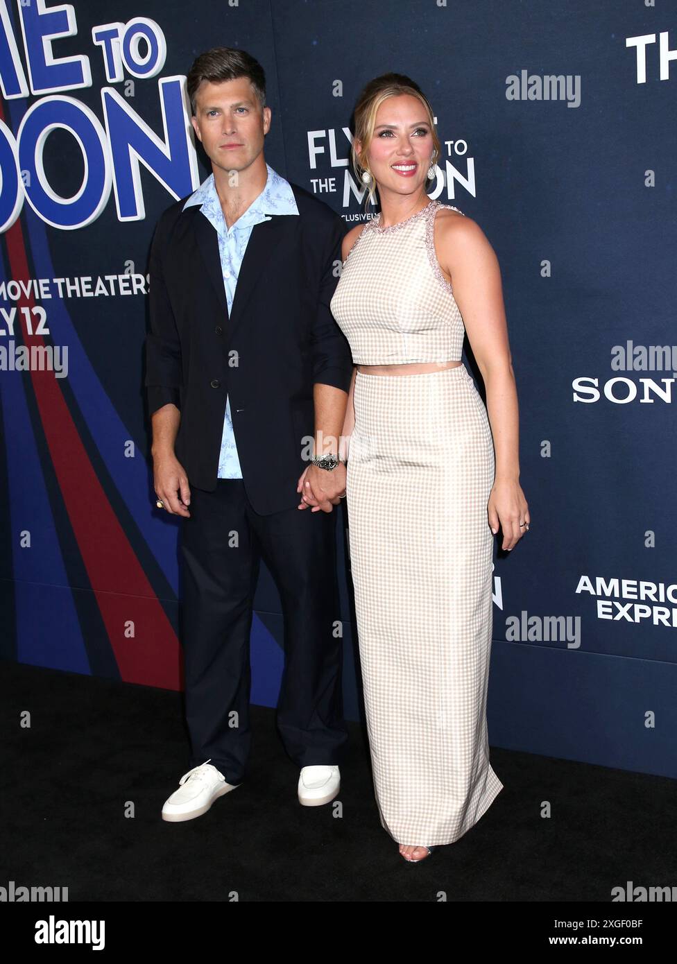 New York City, USA. 08th July, 2024. Colin Jost and Scarlett Johansson ...
