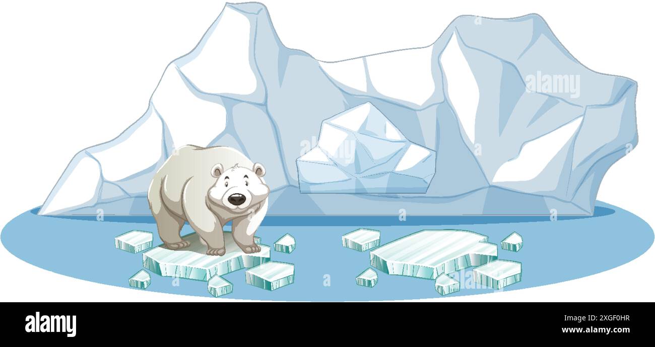 Melting polar ice on Cut Out Stock Images & Pictures - Alamy