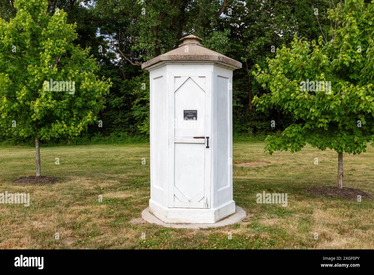 An old Erie Lackawanna Railroad telephone booth on display Erie ...