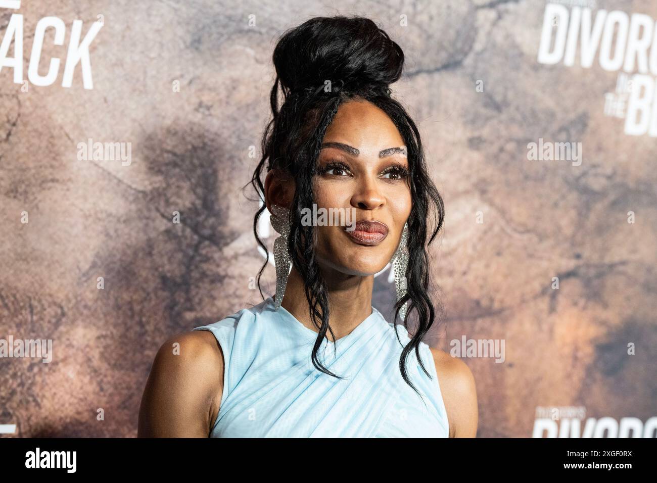 New York, United States. 08th July, 2024. Meagan Good wearing dress by ...